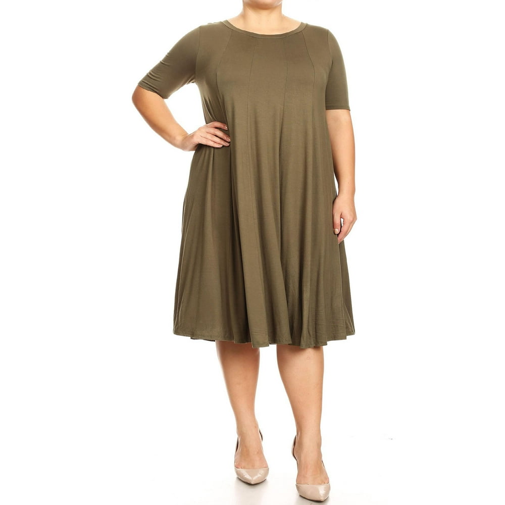 Moa Collection Moa Collection Womens Plus Oversize Solid Casual