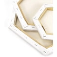 Stretched Blank Canvas White Hexagon Blank Canvases for Painting Gesso ...
