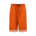 Afdoent Girls Pants Summer High Waist Wide Leg Cropped Pants With ...