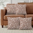 Brown Paw Print Pillow Covers Set of 4, Modern Classic Gray White ...