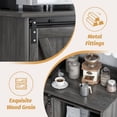 4ever2buy Coffee Bar with Hutch, 31 in Buffet Cabinet with Sliding Barn ...