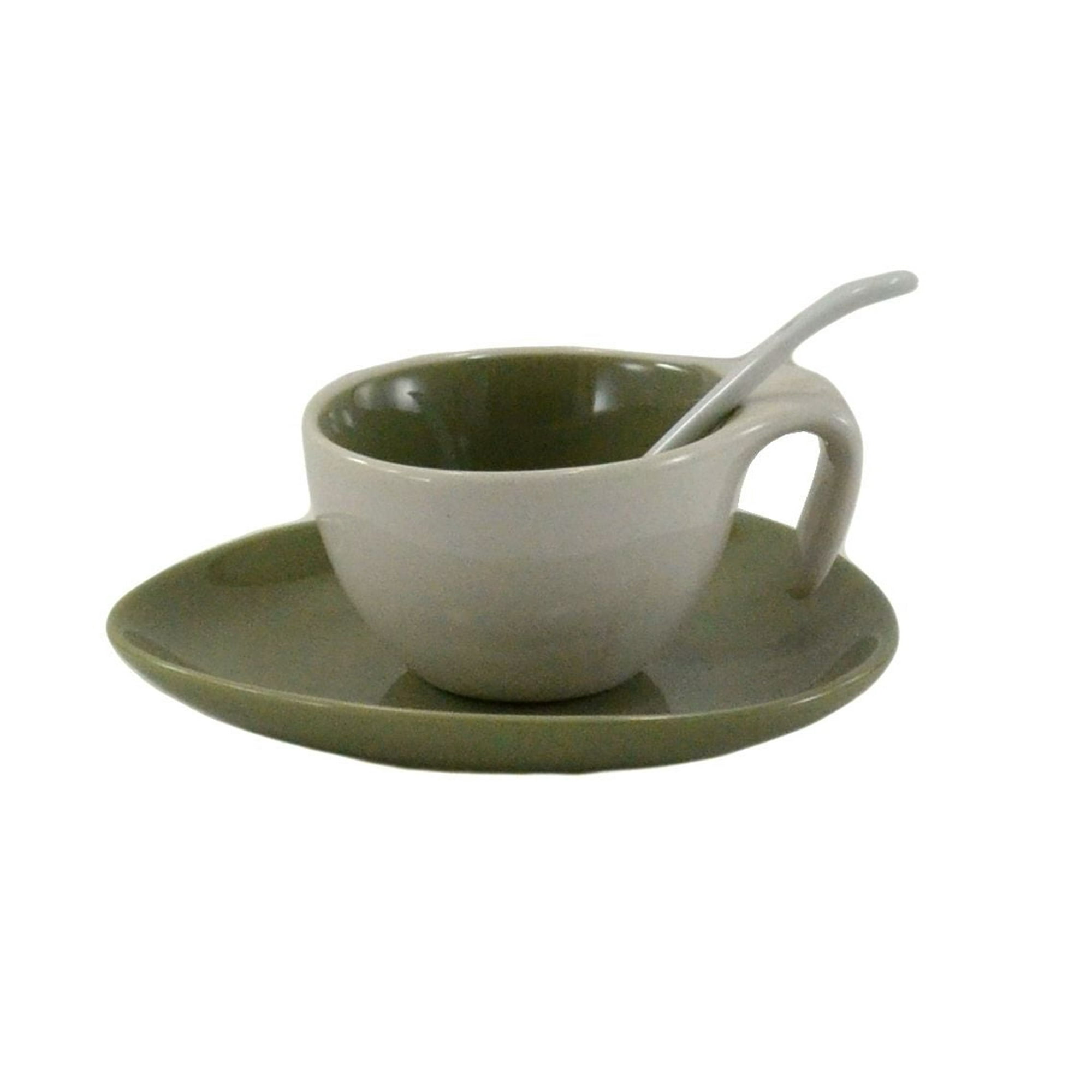 Click here for Essentials Green Espresso Cup And Saucer With Spoo... prices