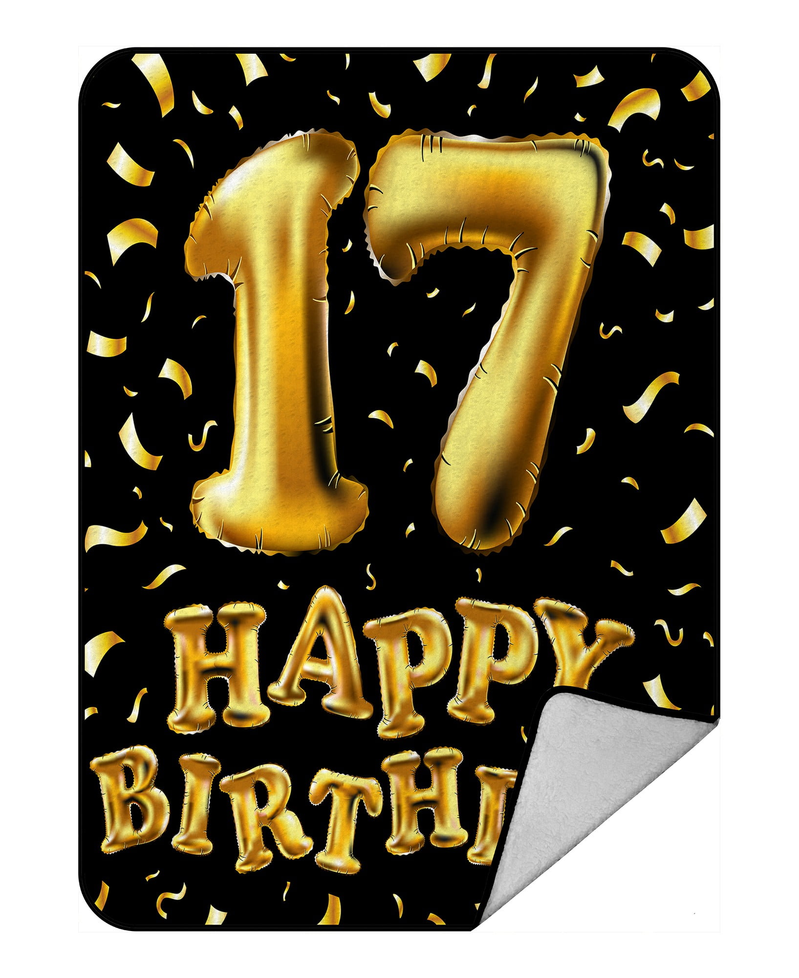 ECZJNT Happy Birthday 17 Years Anniversary Balloons Confetti Throw Blanket Fleece Blankets Plush eczjnt-happy-birthday-17-years-anniversary-balloons-confetti-throw-blanket-fleece-blankets-plush