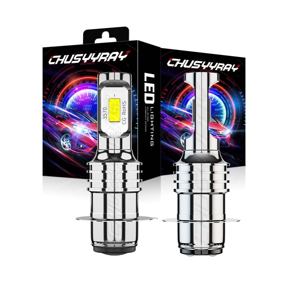 2X H6M P15D LED Motorcycle UTV ATV Headlight Bulbs High/Low Beam Lamp ...