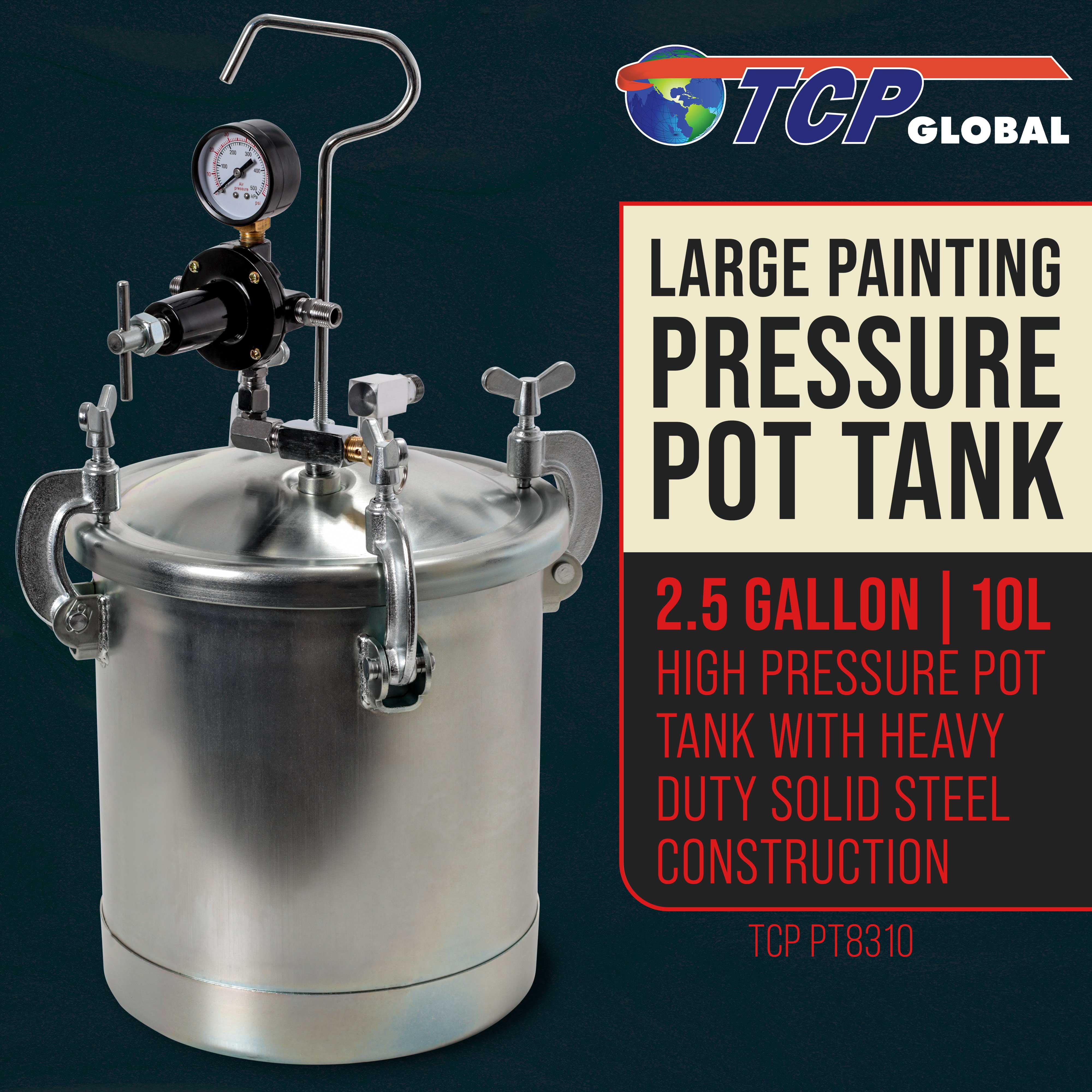 Sprayer Tank Shop Fox 2-1/4 Gallon Paint Spaye Tank W1799 - ToolPlanet ...