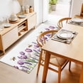 Area Rug 2x6ft Purple Flower Area Rugs for Kitchen Runner Rug Flying ...
