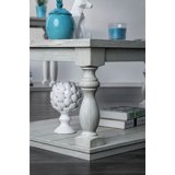 Coffee Table Antique White Solidwood Open Shelf 1pc Coffee Table Living ...
