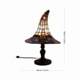 2026 Stained Glass Witch Hat Lamp,Stained Glass Resin Wizard Hat Light ...