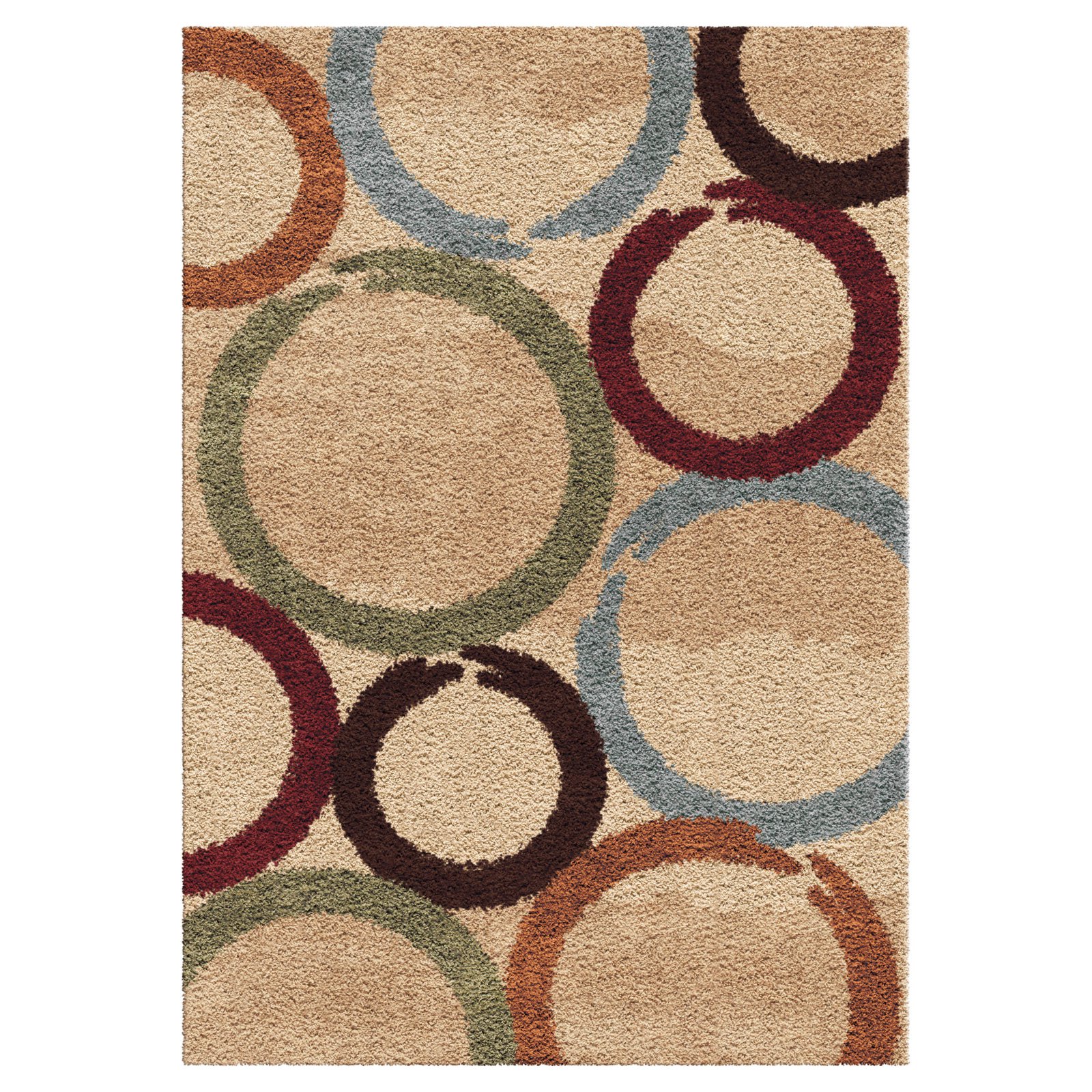 Orian Rugs Circles Coaster Ring Plush Area Rug - Walmart.com