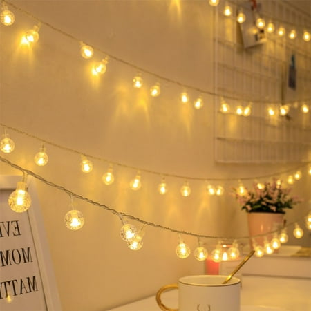 LED Bubble Ball Round Ball String Lights Outdoor Christmas Decoration ...