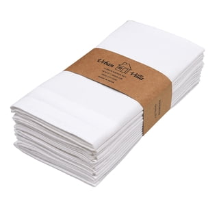 Set of 48 Bulk Cloth Napkins, Choose from Black, Ivory, or White; 20 ...