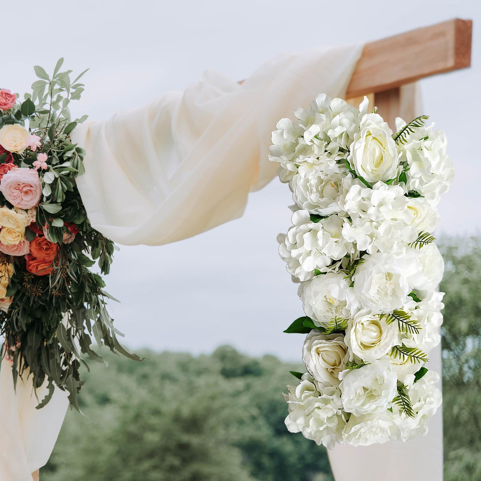 3D Artificial Panels Row Backdrops Floral Crafts for Wedding T Station ...