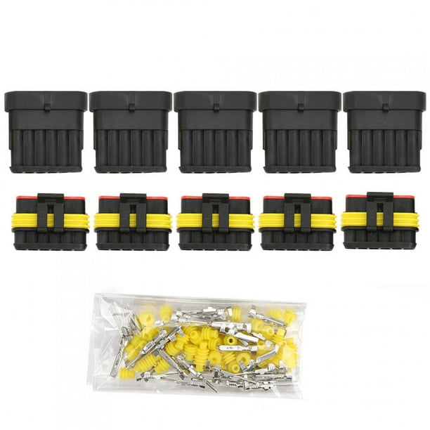 Car Waterproof Plug,5 Sets 4P 5P Car Electrical Connector Car Connector ...