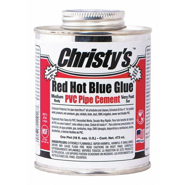 T CHRISTY ENTERPRISES RH-RHBV-PT 16OZ VOC Blue PVC Cement - Walmart.com