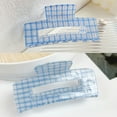 Aellinatey Korean Style Checkered Acrylic Hair Clip Headdress For ...