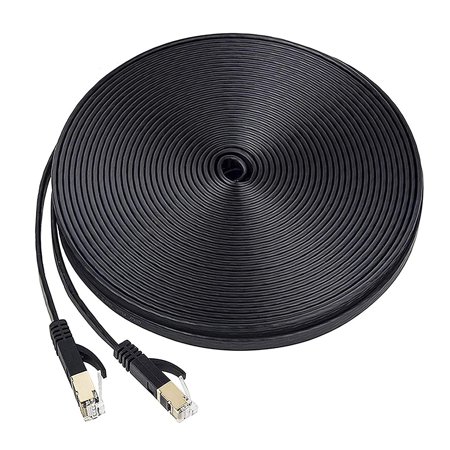 Cat7 Ethernet Cable 50 ft, 15m CAT7 High Speed Flat Internet Cord ...