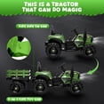 24V 2 in 1 Ride on Tractor Toys, Battery Powered Ride on Tractor with ...