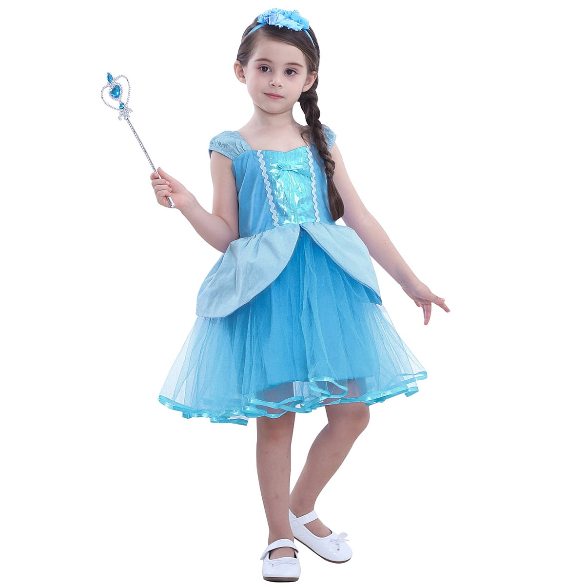 Little Girl Cinderella Dress Princess Costume Birthday Party Cosplay ...