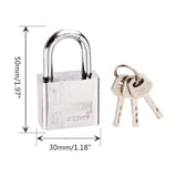 TINYSOME Padlock 3 Keys Heavy Duty Solid Lock Door Gate Box Safety Iron ...