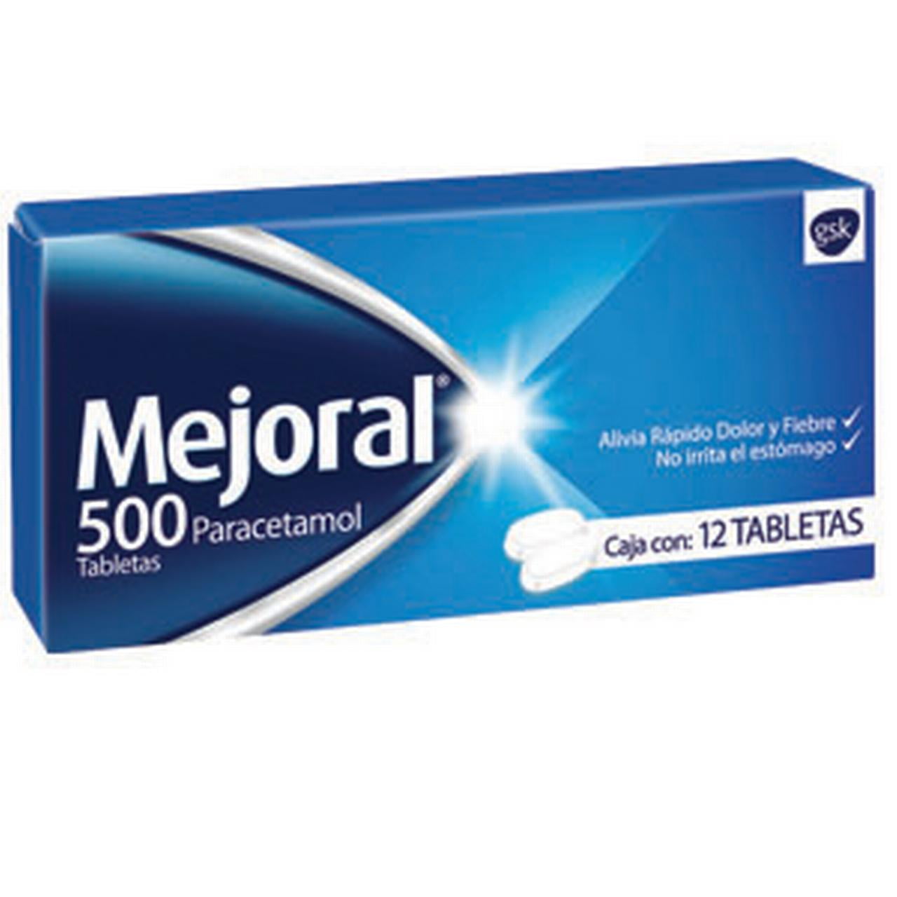 Mejoral 500 mg Caja Con 12 Tabletas Mejoral 500 TABLETA | Bodega ...