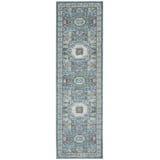 Nourison Global Vintage French Country Ivory Light Blue 2'4" x 8' Area ...