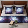 Bed Runner for King Size Bed, Moon Explosion 3 Pcs Bedding Runner Set ...