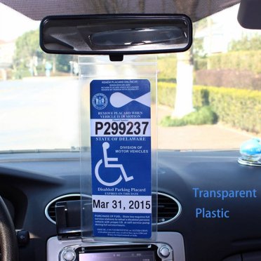 Clear Parking Permit Holder - Durable Vertical Parking Lot Pass Rear ...