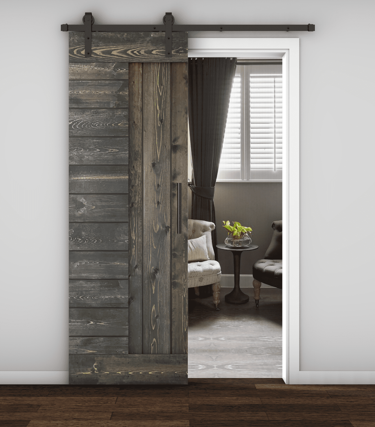 Essencaliy 28in x84in Solid Wood Barn Door, Made-in-USA Farmhouse ...