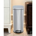 Senfot Slim Kitchen Trash Can 13 gal, Skinny Stainless Steel Garbage ...