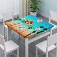 Square Tablecloth Boho Floral and Wildflower Aesthetic Pattern, Waterp ...