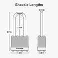Puroma 2'' Heavy-Duty Locks, 40mm Hardened Steel Padlocks with 2 Keys ...