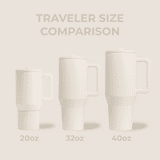 HydroJug Traveler Water Bottle, 40 oz, Cream, Stainless Steel, Handle ...