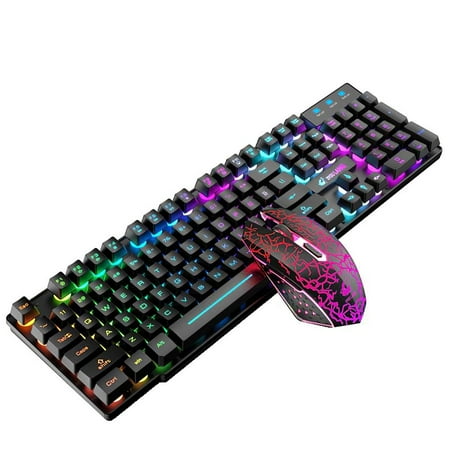 Shapeiony USB Wireless Ergonomic Unique Backlit Mechanical Touch Gaming Keyboard Mouse Set ...