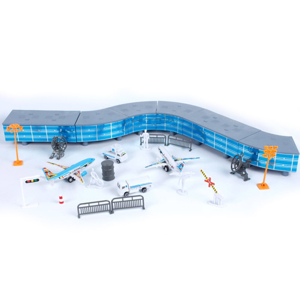 Airplane Sand Table Model Airport Assembled Toy Simulated Scene ...