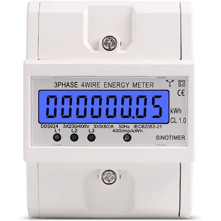 Digital electricity meter LCD three-phase meter 3-phase 4-wire three ...