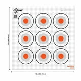 EZ Aim 9-Spot Bullseye Paper Targets 12in Square 12-Pack .39lb for ...