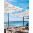 Brown Cobblestone Style Sun Shade Sail 6.5'X10' Modern Abstract Art ...