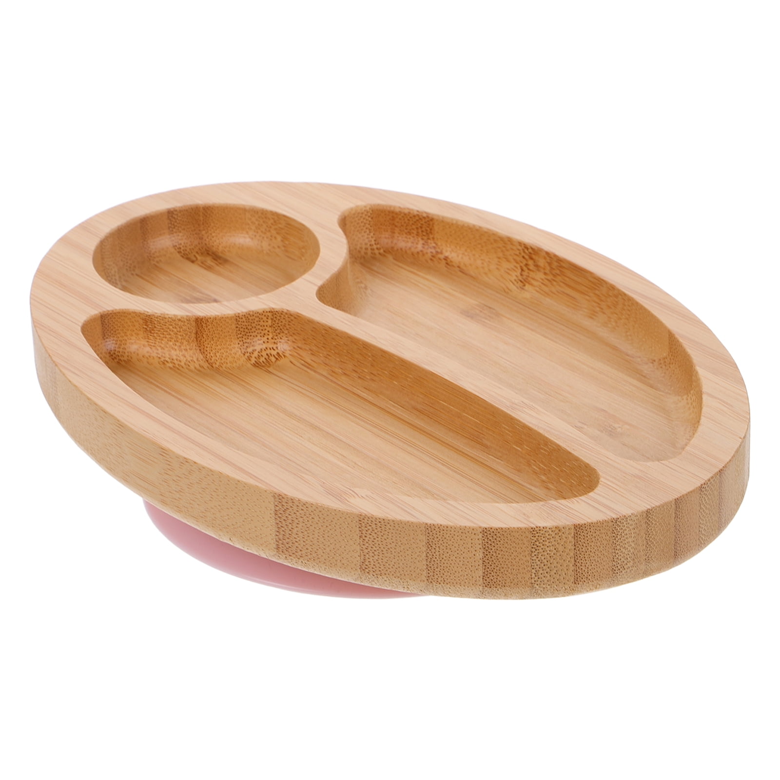 Click here for Oulii Bamboo Suction Plate Divided Feeding Dish Wi... prices