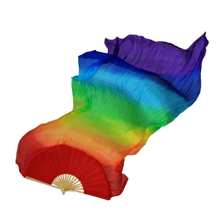 thinsony Rainbow Led Dance Fans with LED Lights Belly Dance Prop Stage ...