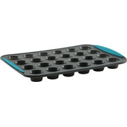 Trudeau Structured Silicone 24 Count Mini Muffin Pan, Multi-Color ...