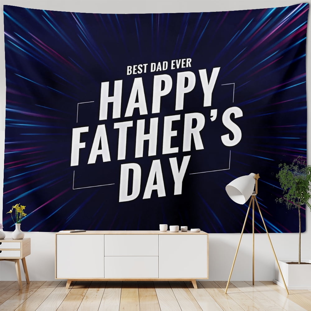 Happy Fathers Day Kingque Backdrop Decorations Washable And Reusable