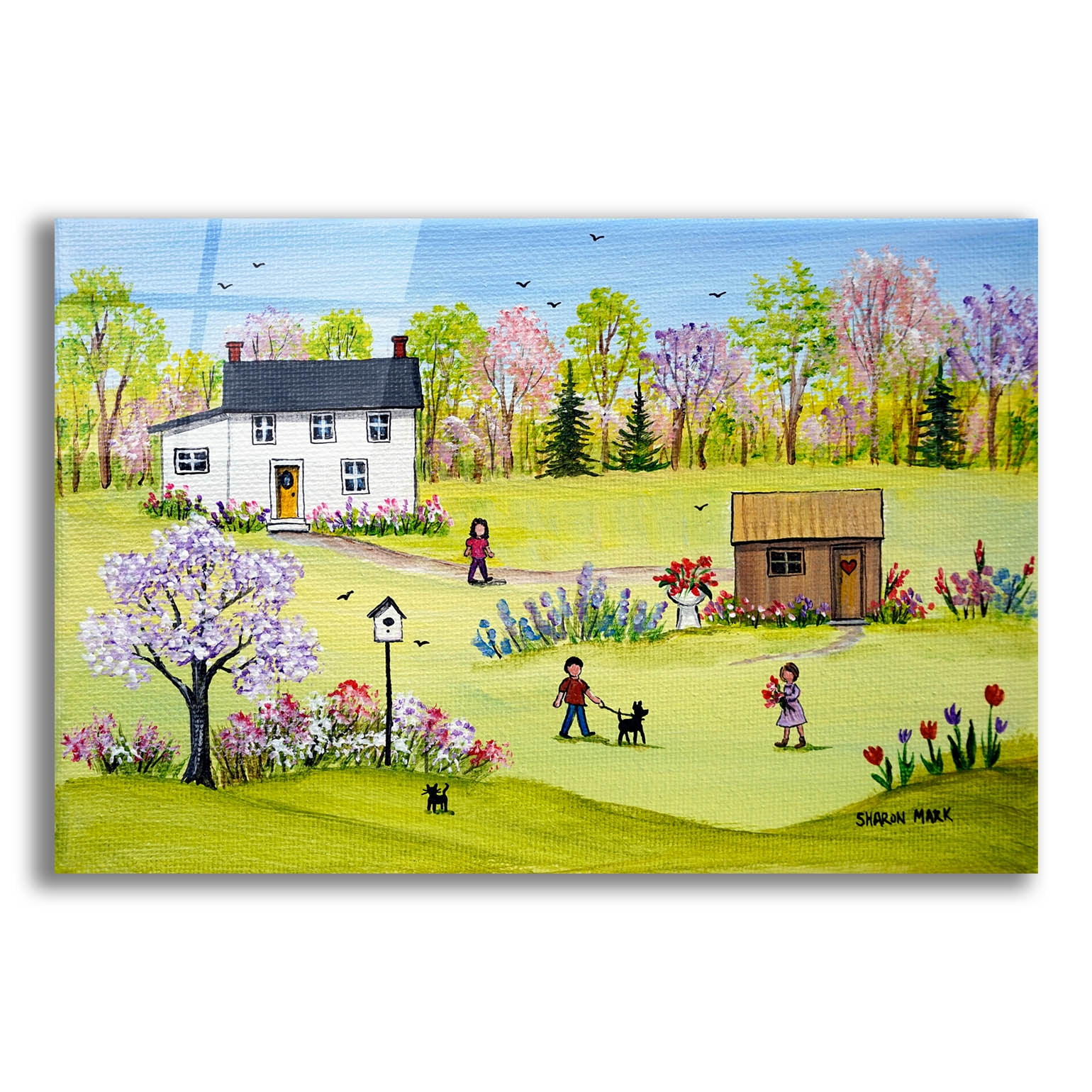 Epic Art 'In the Garden' by Sharon Mark, Acrylic Glass Wall Art, 16"x12 ...