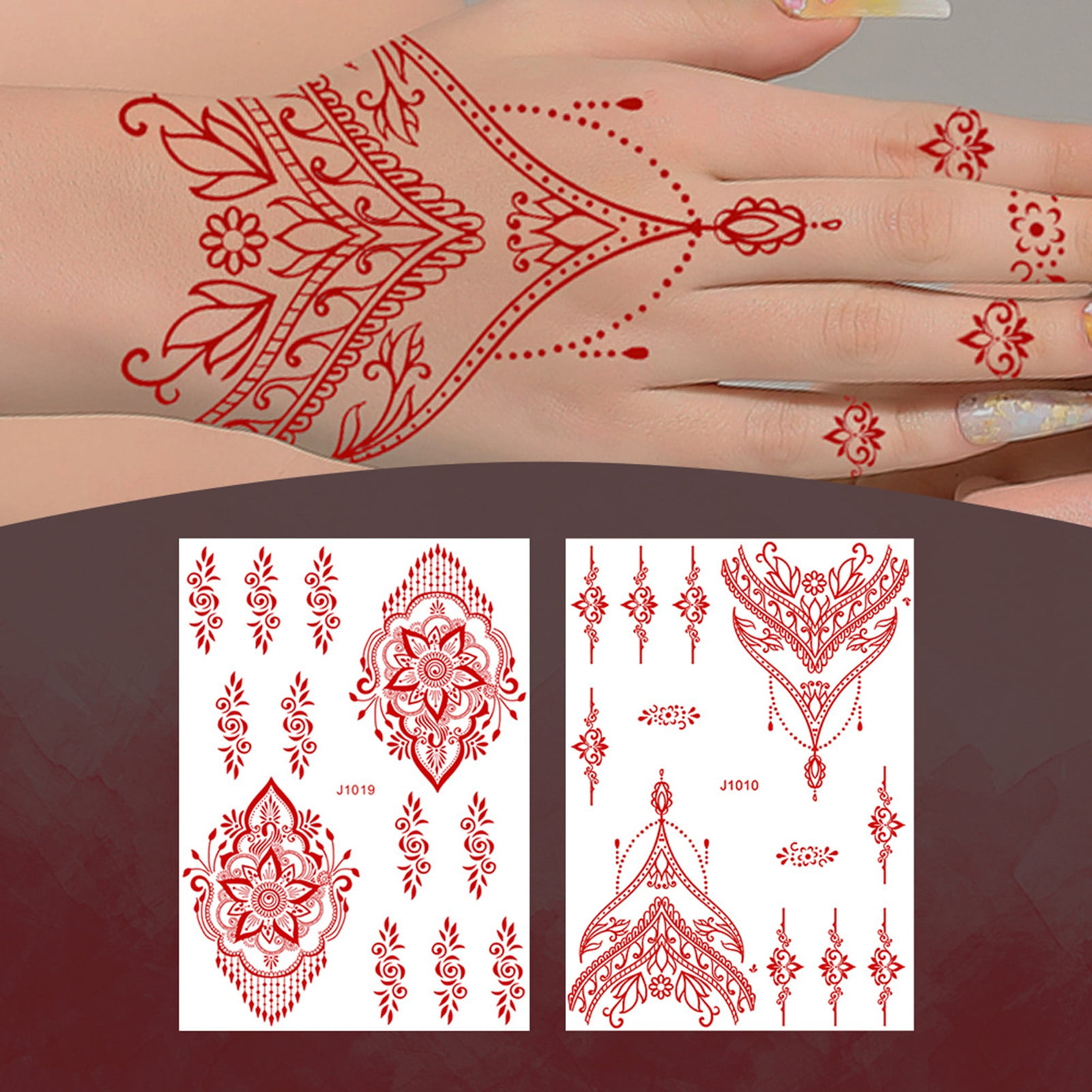 Indian Henna Back Tattoos