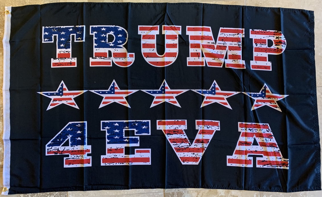 Trump 4EVA Stars And Stripes 3'X5' Flag Rough Tex® 100D - Walmart.com