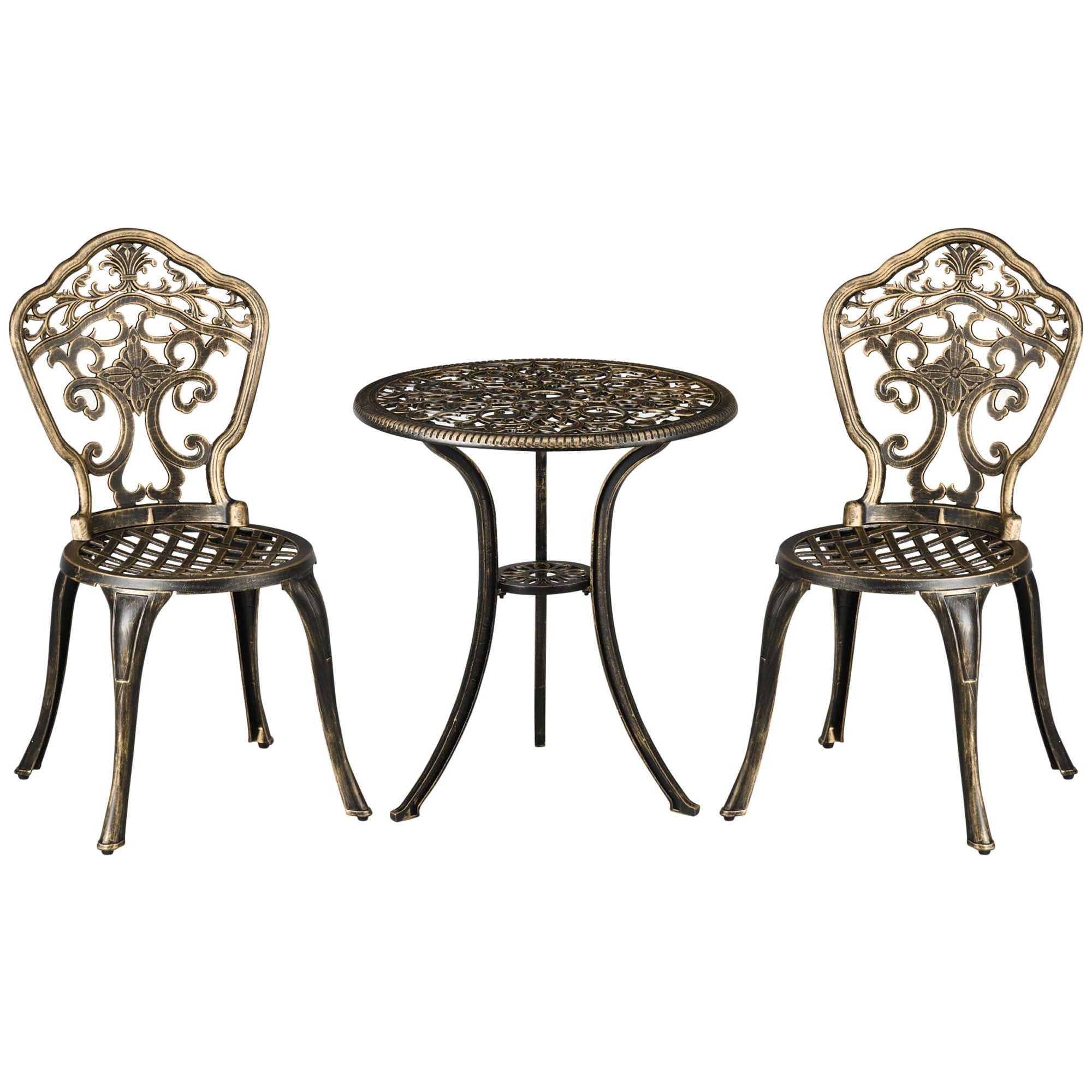 Click here for Outsunny 3 Piece Cast Aluminium Garden Bistro Set... prices