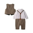 CARETOO Newborn Baby Boy Tuxedo Outfit 3pcs Set - Cotton Infant Suit ...