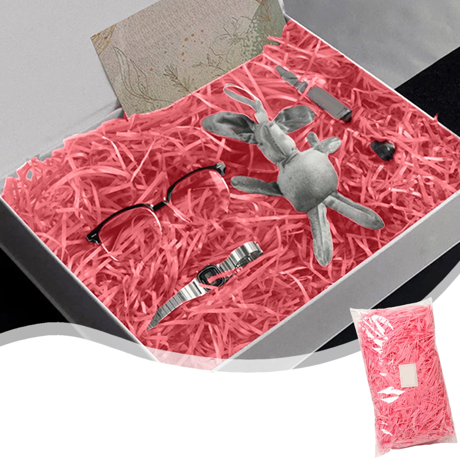 Shredded Paper Gift Box Filler | Multicolor Raffia Packing Material ...