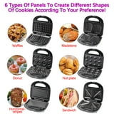 6-in-1 Mini Donut Maker,Waffle Maker,Grill Maker,Madeleines Maker,Nut ...
