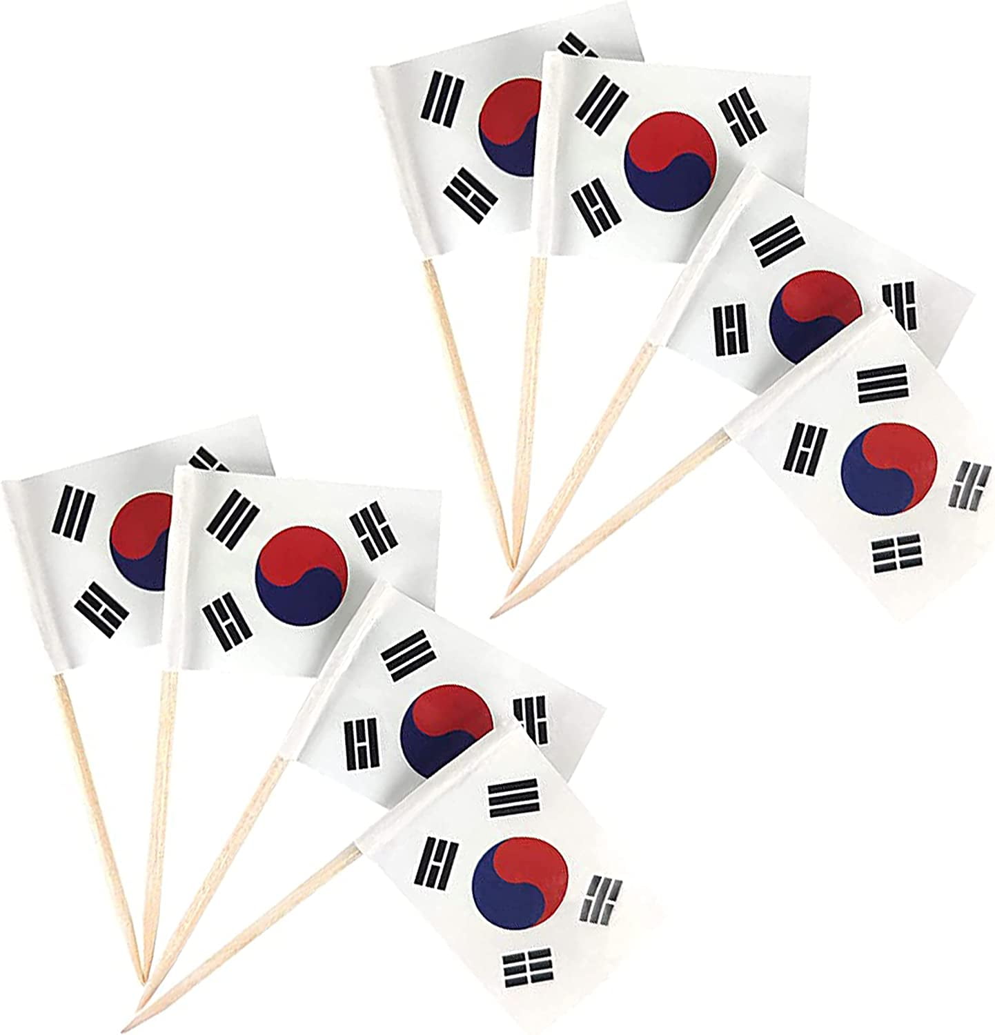 100 Pcs Korea Toothpick Flags,Cupcake Toppers Korea Flag, Food ...