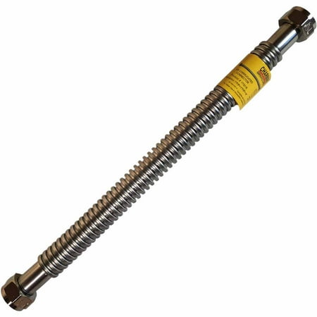 18" Corrugated Stainless Steel Flexible Water Line - 1 Inch Female ...